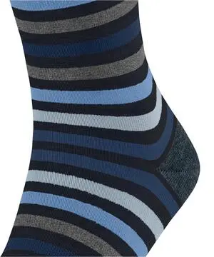 Falke Tinted Stripe Crew Socks - Blue