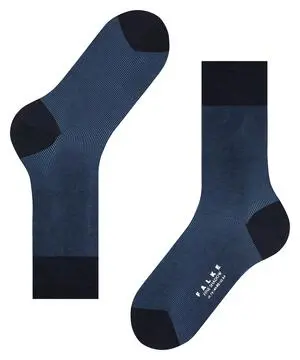 Falke Fine Shadow Mercerised Cotton Business Socks - Blue