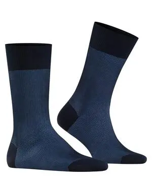 Falke Fine Shadow Mercerised Cotton Business Socks - Blue