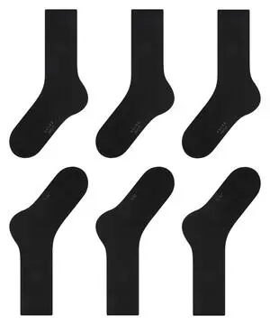 Falke Family 3-pack Crew Socks - Black