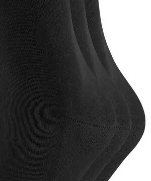 Falke Family 3-pack Crew Socks - Black