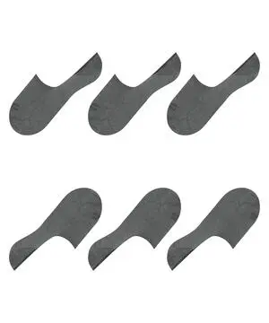 Falke Step High Cut Invisible Socks 3 Pack - Grey