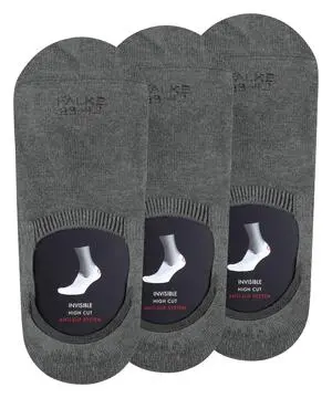 Falke Step High Cut Invisible Socks 3 Pack - Grey