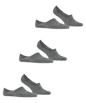 Falke Step High Cut Invisible Socks 3 Pack - Grey