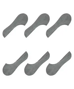 Falke Invisible Step Medium Cut Socks 3 Pack - Grey