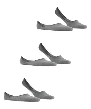 Falke Invisible Step Medium Cut Socks 3 Pack - Grey