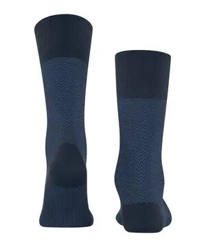Falke Airport Herringstripe Dress Socks - Blue
