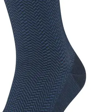 Falke Airport Herringstripe Dress Socks - Blue