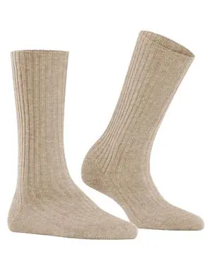 Falke Cosy Wool Boot Socks - Beige