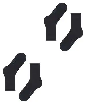 Falke Happy 2-pack Cotton Crew Socks - Blue