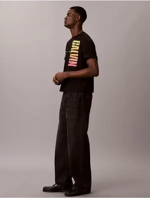 Calvin Klein Pride Bold Logo Relaxed Tee - Black
