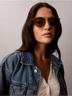 Calvin Klein Metal Round Sunglasses - 716