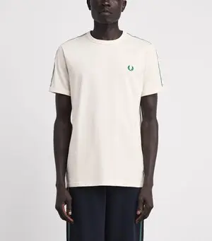 Fred Perry Cotton Contrast-tape Ringer T-shirt - Ivory