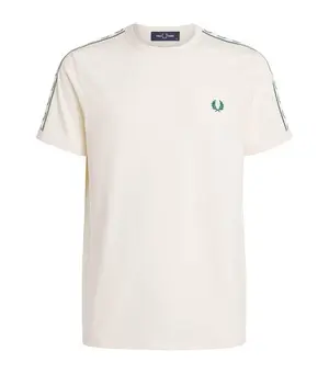 Fred Perry Cotton Contrast-tape Ringer T-shirt - Ivory