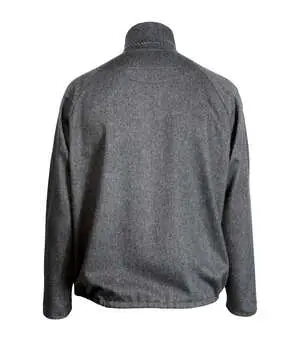 ALAN SCOTT Cashmere-blend Track Sweater With Leather Pulls