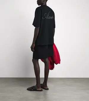 Amiri Cotton Crystal Logo T-shirt