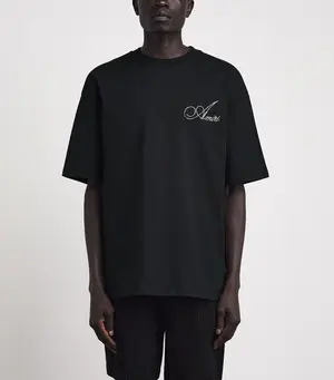 Amiri Cotton Crystal Logo T-shirt