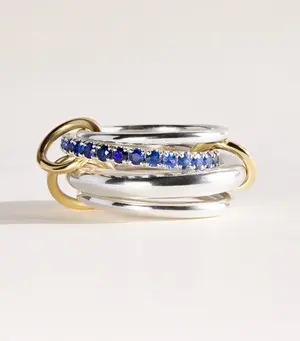 SPINELLI KILCOLLIN Sterling Yellow Gold And Sapphire Janssen Ombré Ring - Silver