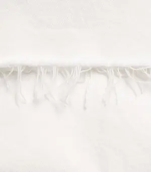 AGOLDE Low Curve Frayed Hem Jeans - White