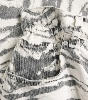 AGOLDE Printed Lyonne Wide-leg Jeans - Grey
