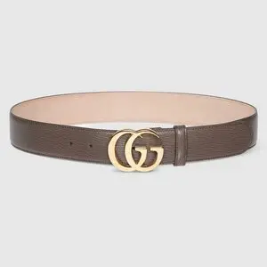 Gucci Gg Marmont Wide Belt - Brown