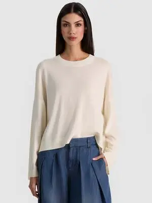 Alice + Olivia Margie Wool Pullover - Soft White
