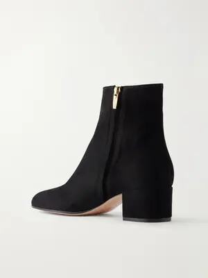 GIANVITO ROSSI Joelle 45 Suede Ankle Boots - Black