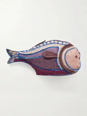Staud Pesce Beaded Clutch