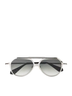 JACQUES MARIE MAGE Lou Lou De La Falaise Aviator Sunglasses - Silver