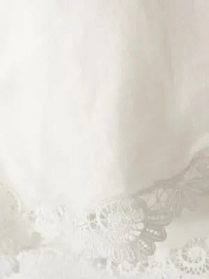 Posse Darya Lace-trimmed Midi Skirt - Neutrals