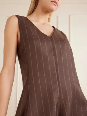 Brunello Cucinelli Striped Wool Mini Dress