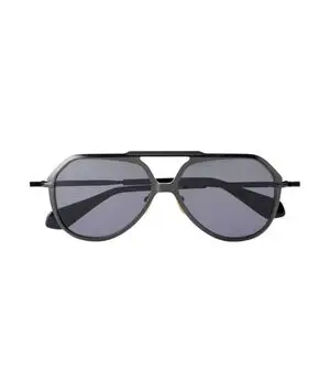 JACQUES MARIE MAGE Loulou De La Falaise Lou Lou Aviator Sunglasses Black