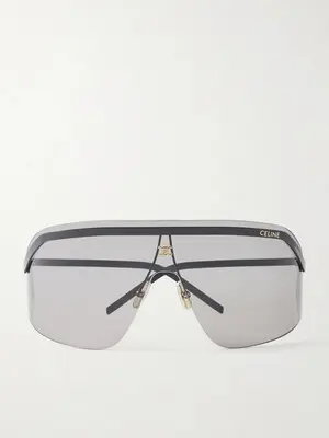 Celine Défilé Black Mask Metal Sunglasses - Gray