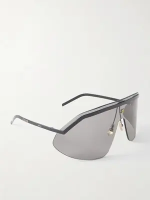 Celine Défilé Black Mask Metal Sunglasses - Gray