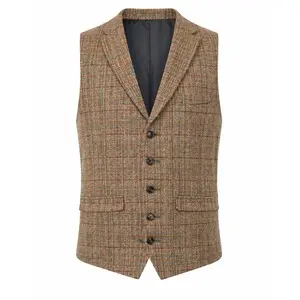CASTANEDA Country Tailored Vest In Hunting Tweed