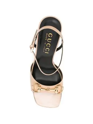 Gucci Horsebit Detail Ankle Strap Sandals