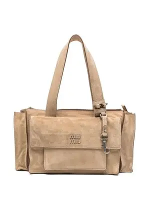Miu Miu Suede Leather Tote Bag - Multicolor