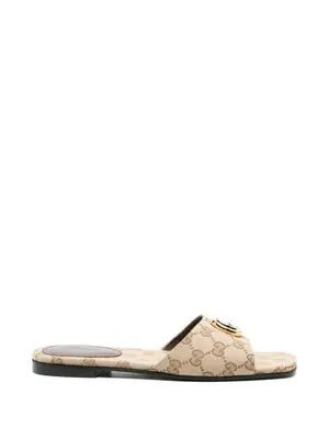 Gucci Gg Marmont Flat Sandals - Multicolor
