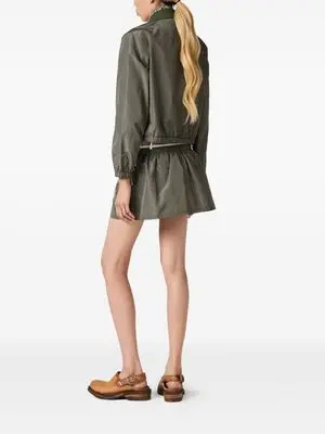 Miu Miu Green Drawstring Waist Jacket - Multicolor