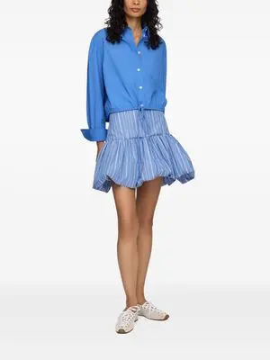 GANNI Organic Cotton Mini Skirt With Vertical Stripes - Multicolor