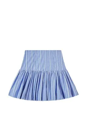 GANNI GANNI Organic Cotton Mini Skirt With Vertical Stripes Multicolor