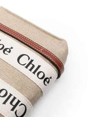 Chloé Woody Mini Linen Tote Bag - Multicolor
