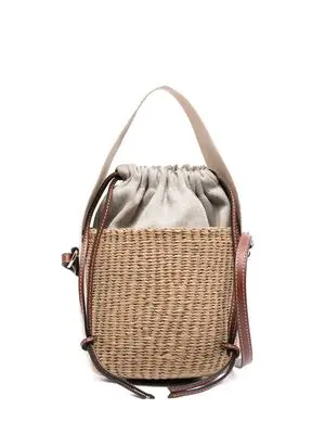 Chloé Woody Small Straw Bucket Bag - Multicolor