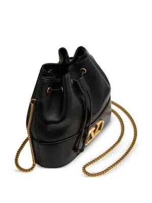 Valentino Garavani Vlogo Signature Leather Mini Bucket Bag