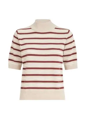 Brunello Cucinelli Striped Wool And Cashmere Sweater