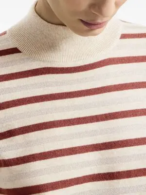 Brunello Cucinelli Striped Wool And Cashmere Sweater