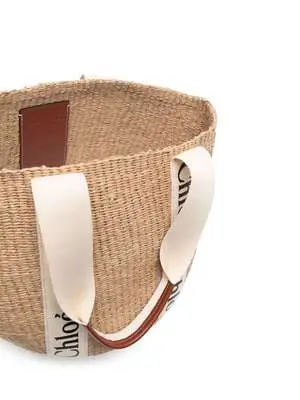 Chloé Woody Large Straw Basket Bag