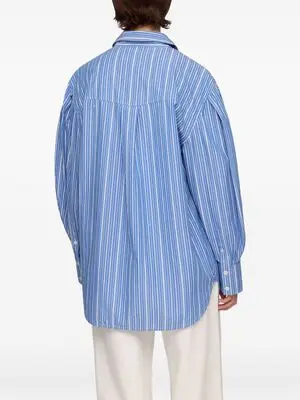 GANNI Striped Organic Cotton Shirt - Multicolor