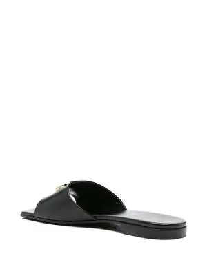 Gucci Gg Marmont Leather Flat Sandals - Multicolor