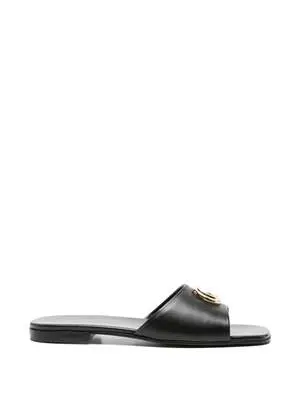 Gucci Gg Marmont Leather Flat Sandals - Multicolor